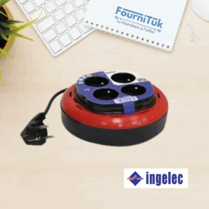 Rallonge INGELEC 4 Prises 2P+T || Câble 5m - Fournituk